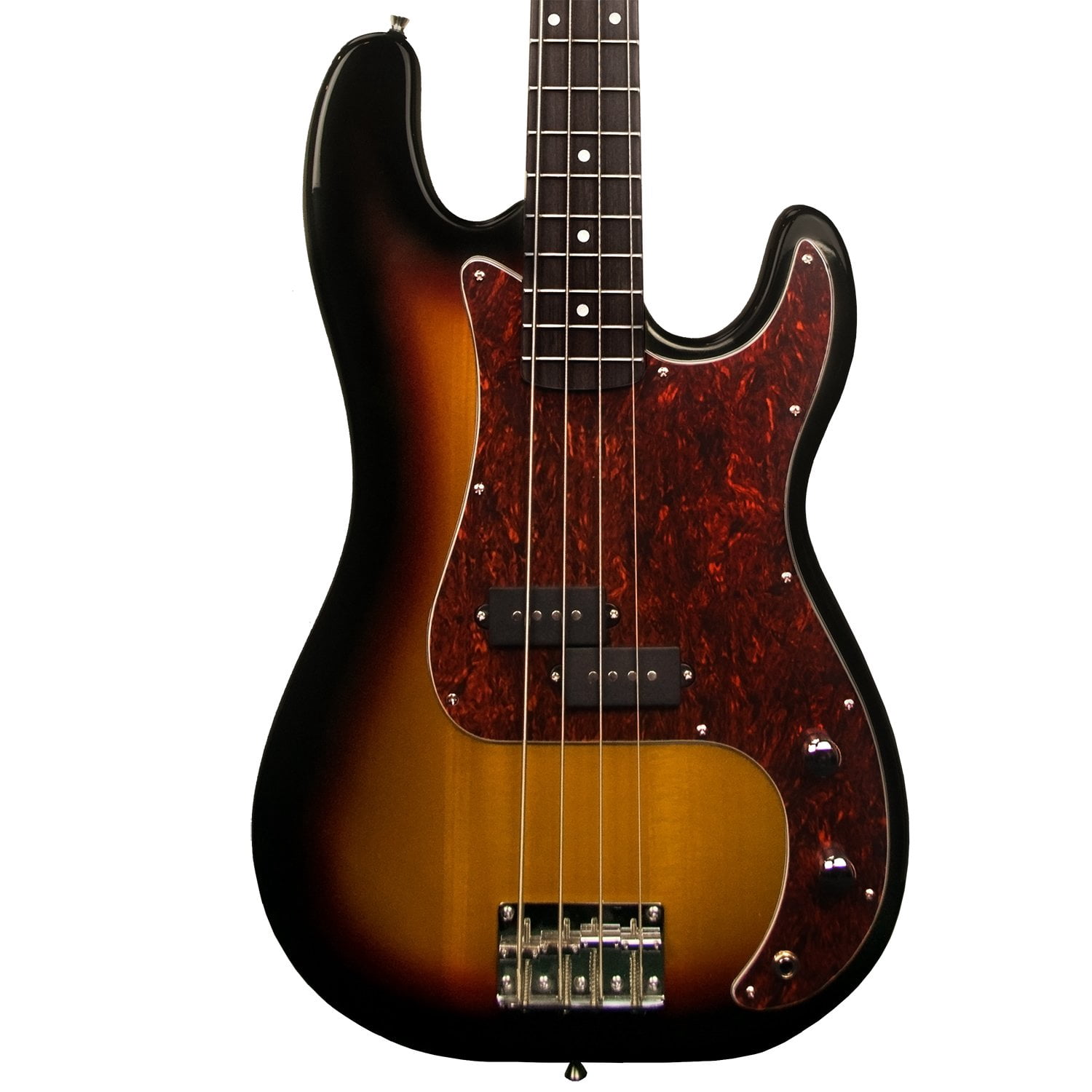 Sawtooth EP Series Electric Bass Guitar, Vintage Burst w/ Tortoise ...