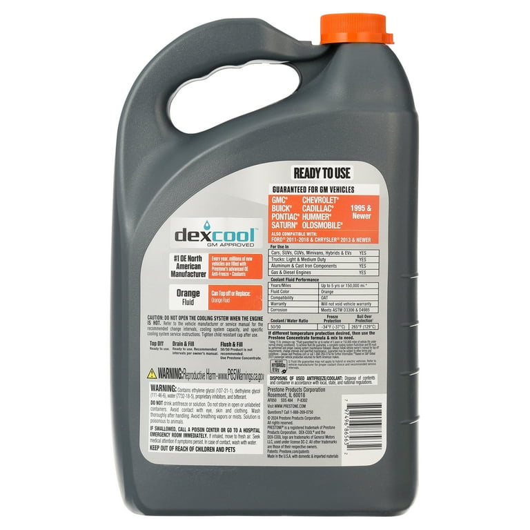Prestone Dexcool Extended Life Antifreeze Coolant 1 Gallon 7 Best