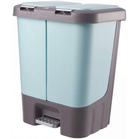 Double Recycling Waste Bin, 20 Liter Large Household Kitchen Garbage ...