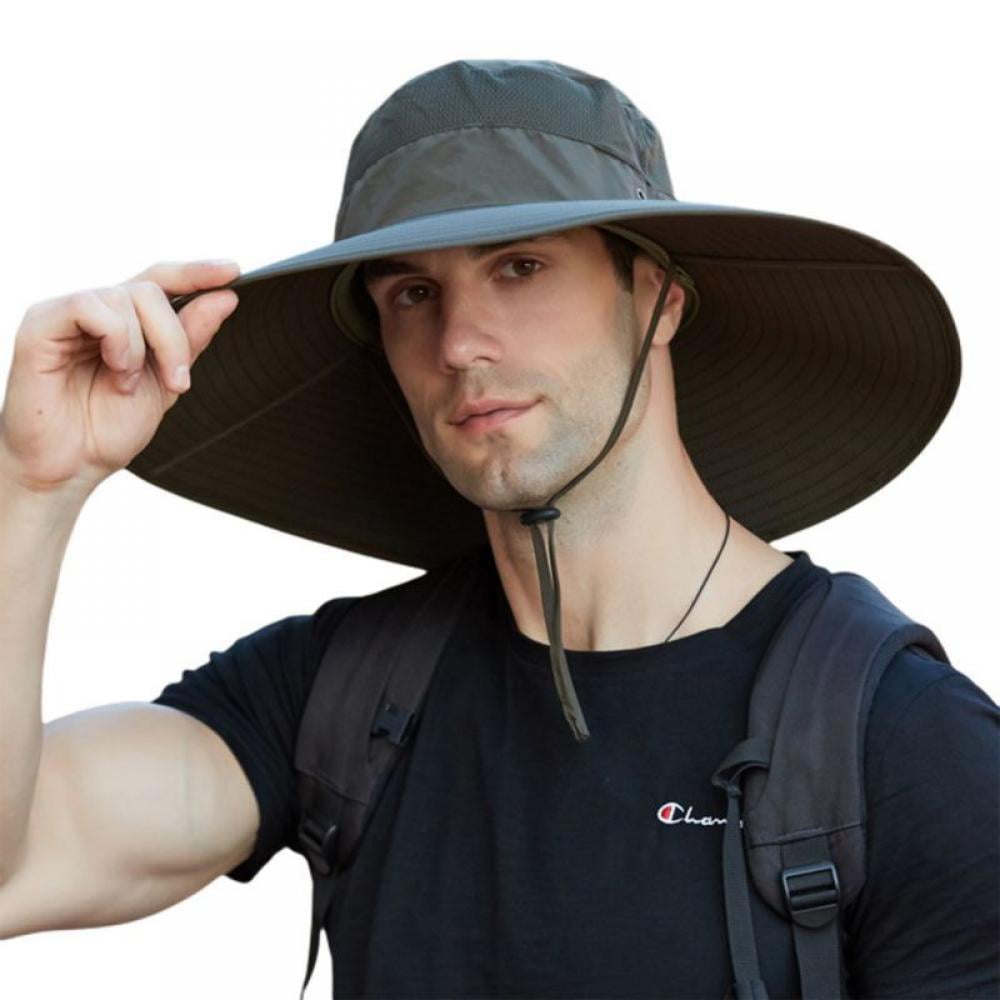 Super Wide Brim Bucket Hat Summer UPF 50+ Sun Hats Waterproof Fisherman ...