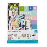Schoolgirl Style Industrial Chic Calendar Bulletin Board Set - Walmart.com