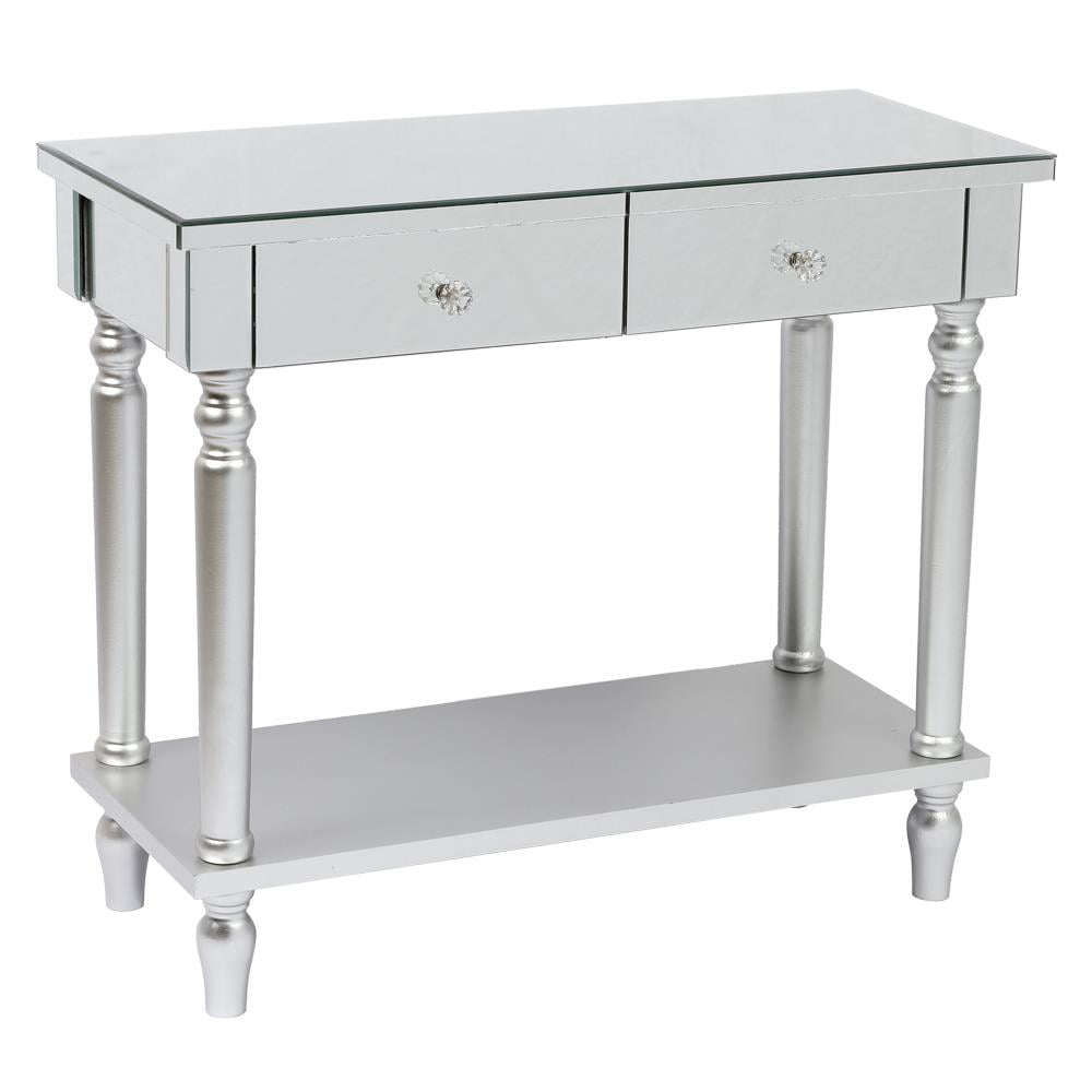 SalonMore Mirrored Dressing Console Table,Vanity Table with 2 Drawers ...