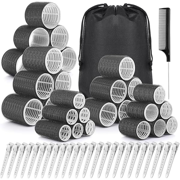 wonima02 56 PCS Hair Curler Rollers with 5 Sizes Self Grip Hair Rollers ...