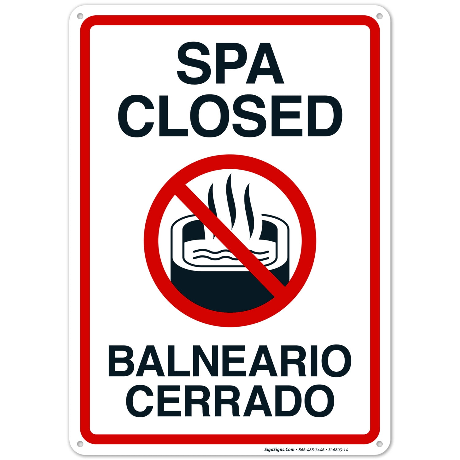 Spa Closed Sign, Pool Sign, - Walmart.com