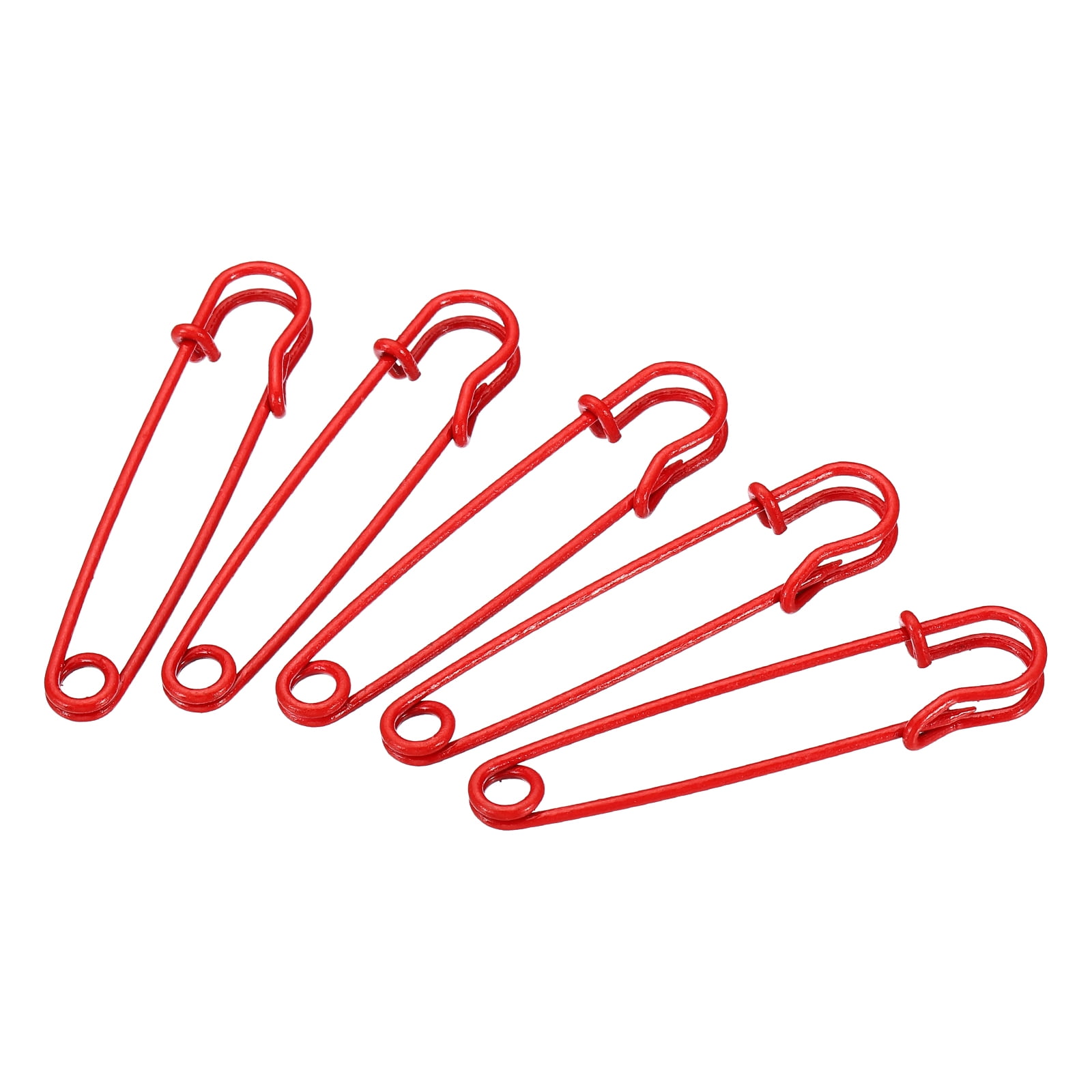 Uxcell Safety Pins 2.95 Inch Large Metal Sewing Pins Red 15Pcs ...