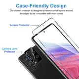 Dteck Glass Screen Protector + Glass Camera Lens Protector Film for ...