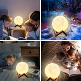 DAYBETTER Moonlight Night Light for Kids Adults, 4Inch/3D Printing Moon ...