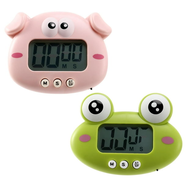 Kitchen Timer 2 Pieces, Cute Cartoon Animal Countdown Timer, Digital ...