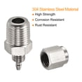 Uxcell Stainless Steel 1/4PT Male Thread x 4mm OD Tube Compression Tube ...