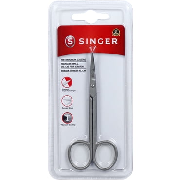 Westcott Multi-Purpose Sewing Scissors: Titanium Curved Embroidery, 4 ...