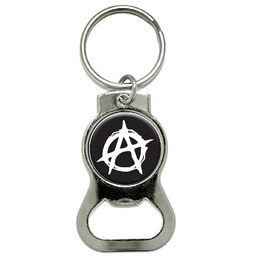 Anarchy Symbol Bottle Cap Opener Keychain Ring - Walmart.com