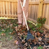 Expert Gardener 8-inch Wood and Poly Leaf Rake with Ergonomic Handle ...
