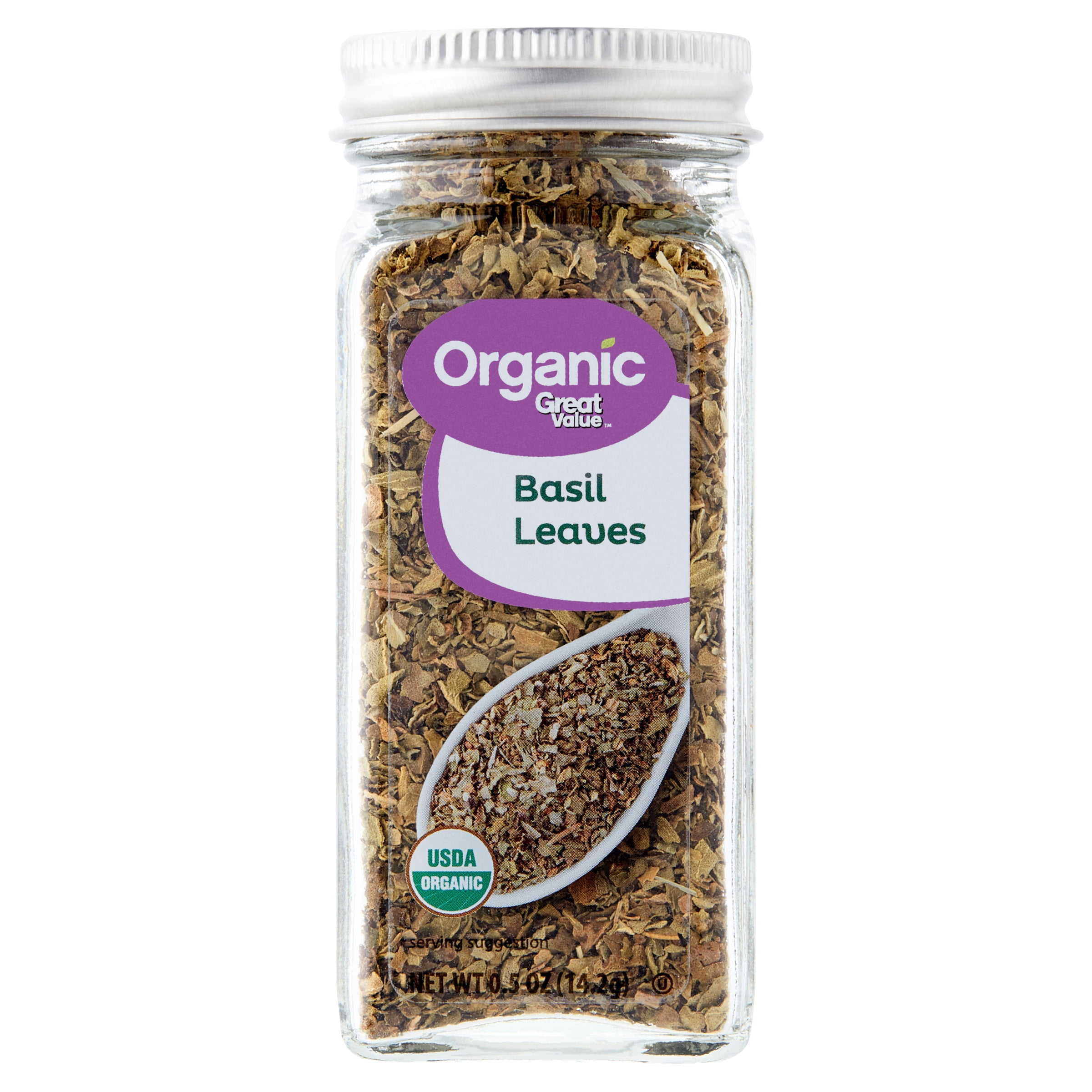Great Value Organic Basil Leaves, 0.5 oz - Walmart.com