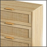 59.06"6-Drawers Rattan Storage Cabinet Rattan Drawer,for Bedroom,Living ...