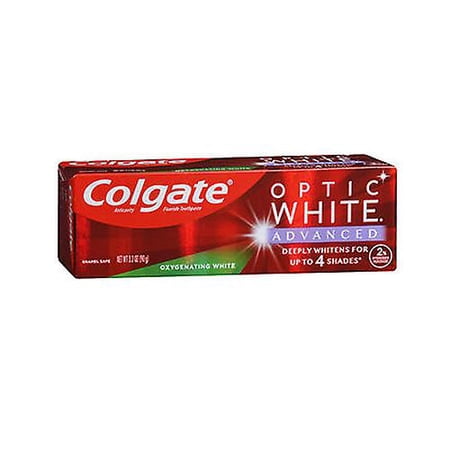 Colgate Optic White Toothpaste Advanced Vibrant Clean, 3.2 Oz (Pack of ...