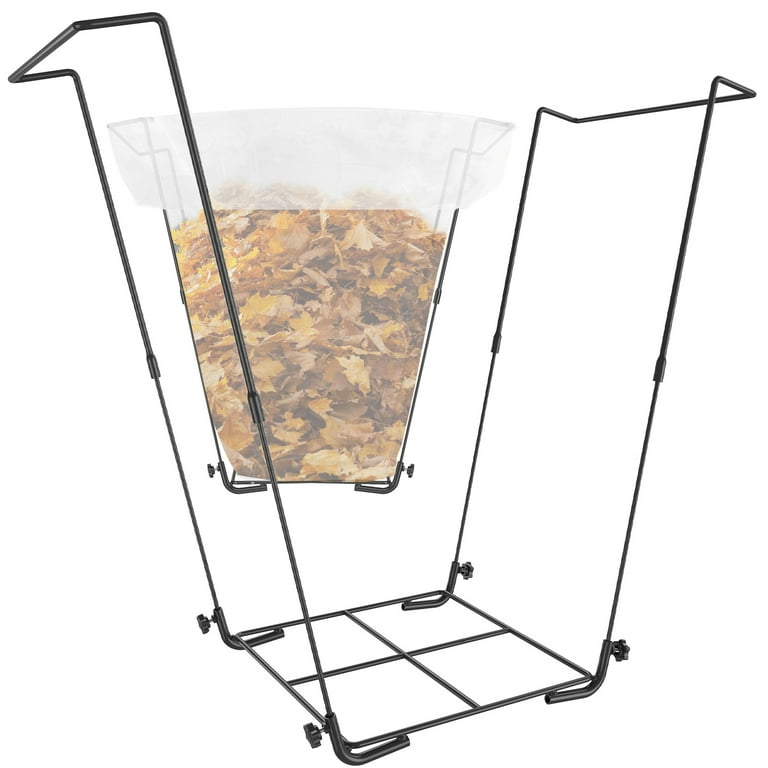 Trash Bag Holder Outdoor Stand Heavy Duty Metal Garden Garbage Bag ...