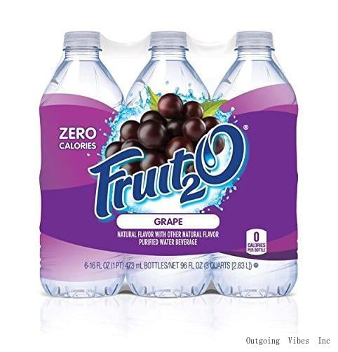Fruit2o Zero Calorie Flavored Water, Grape, 6 Count (Pack Of 4 ...