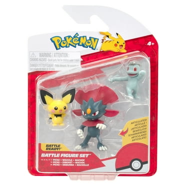 Pokemon Battle Figure 3 Pack - Features 2 inch Pikachu and Perrserker and 3 inch Hawlucha ...