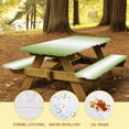Abstract Ombre Picnic Table Cover with Bench Covers Emerald Green and ...
