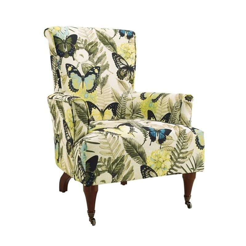 Riverbay Furniture Botanical Print Accent Chair - Walmart.com