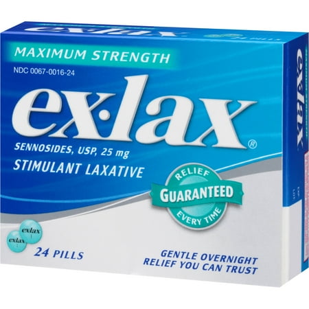 ex-lax Maximum Strength Stimulant Laxative Relief, 24 Pills - Walmart.com