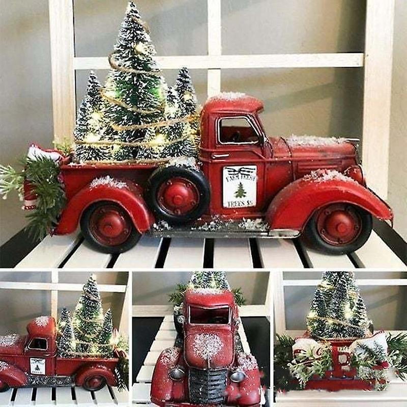 Click here for Joeytake Red Farm Truck Christmas Centerpiece Chri... prices