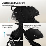 Mompush Lithe Double Stroller, Lightweight 24.5lb, Side-by-Side ...