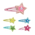 Clip Girls Jelly Star Color Block Hairpin Cute Bangs Clip Hairpin Y2K ...