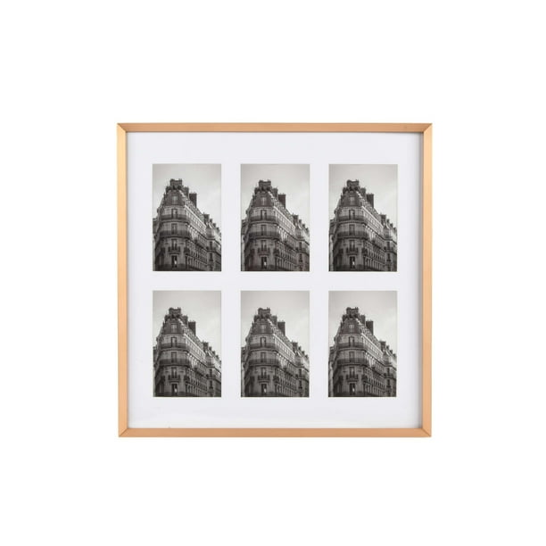 Prinz 6-Opening, for 4x6 Photos Wall Hanging Beveled Metal Picture ...