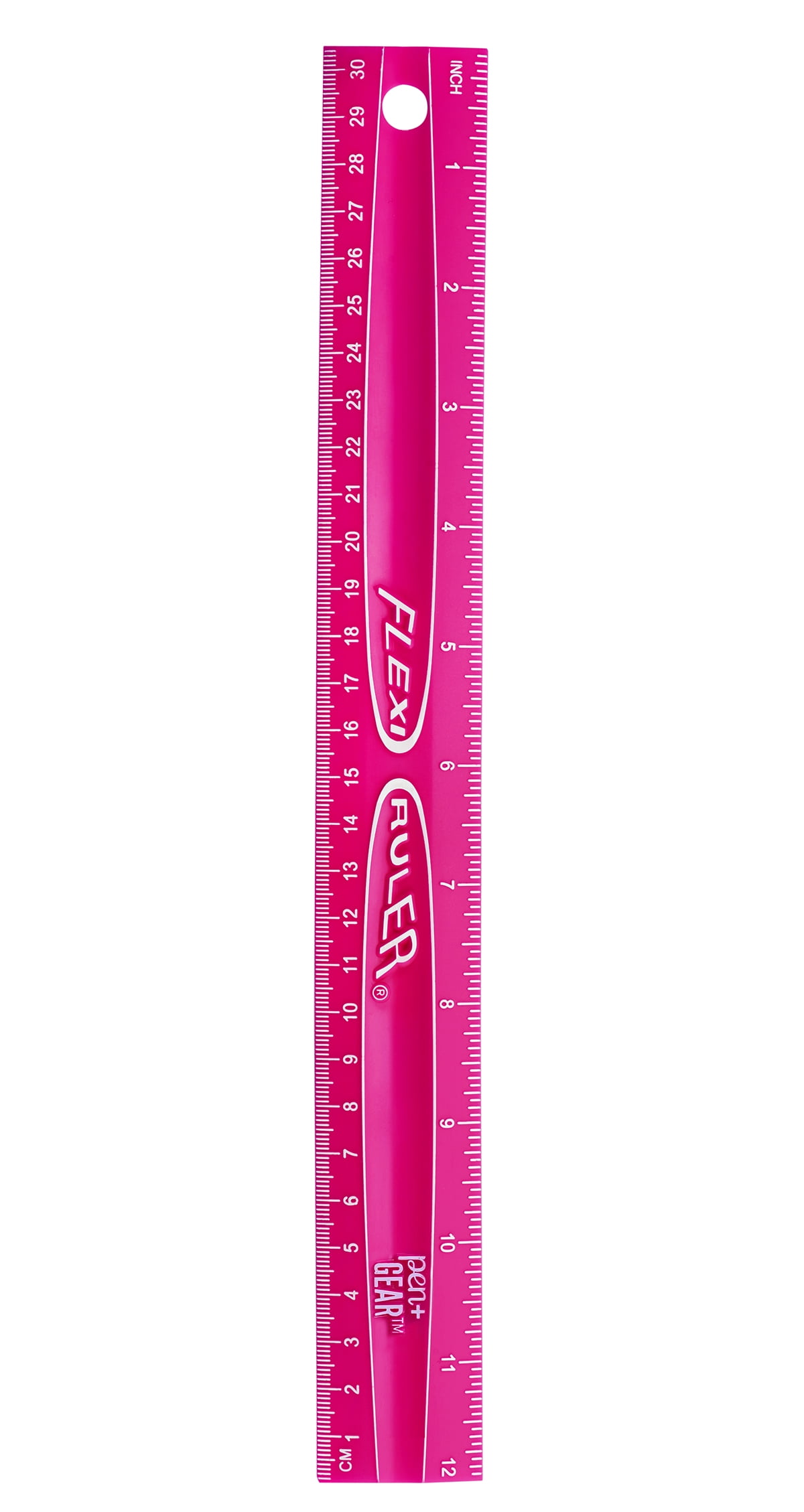 Pen + Gear Flexible Plastic 12" Metric Ruler, Pink - Walmart.com