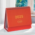 Kedshhgu 2025 Mini Desk Calendar, Solid Color Standing Flip Small Desk ...