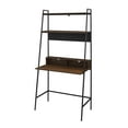 Woven Paths Modern Metal and Wood Ladder Computer Desk, Dark Walnut ...