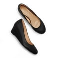 Pennysue Women's Wedge Pumps Black Closed Toe Shoes 2 Inch 7M - Walmart.com