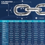 Five Oceans 3/8-Inch x 6-Foot Boat Anchor Lead Chain with Stainless ...