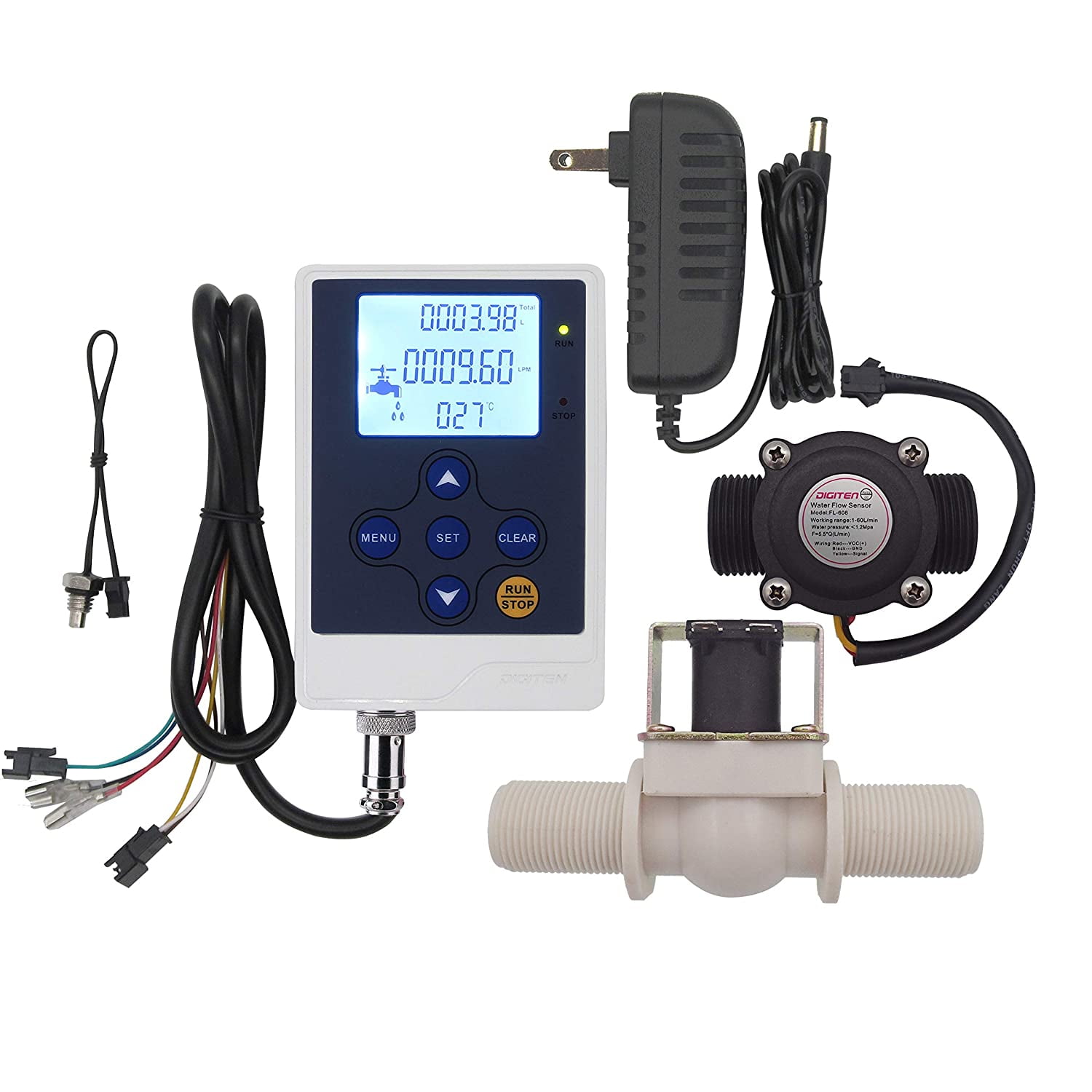 DIGITEN Water Flow Control Liquid Quantitative Controller+G3/4" Hall ...