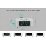 Emerson SmartSet Multiple Wireless Charging, Dual Alarm FM Clock Radio ...