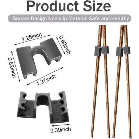 10 Pieces Chopstick Helper Training Chopsticks Connector Reusable ...