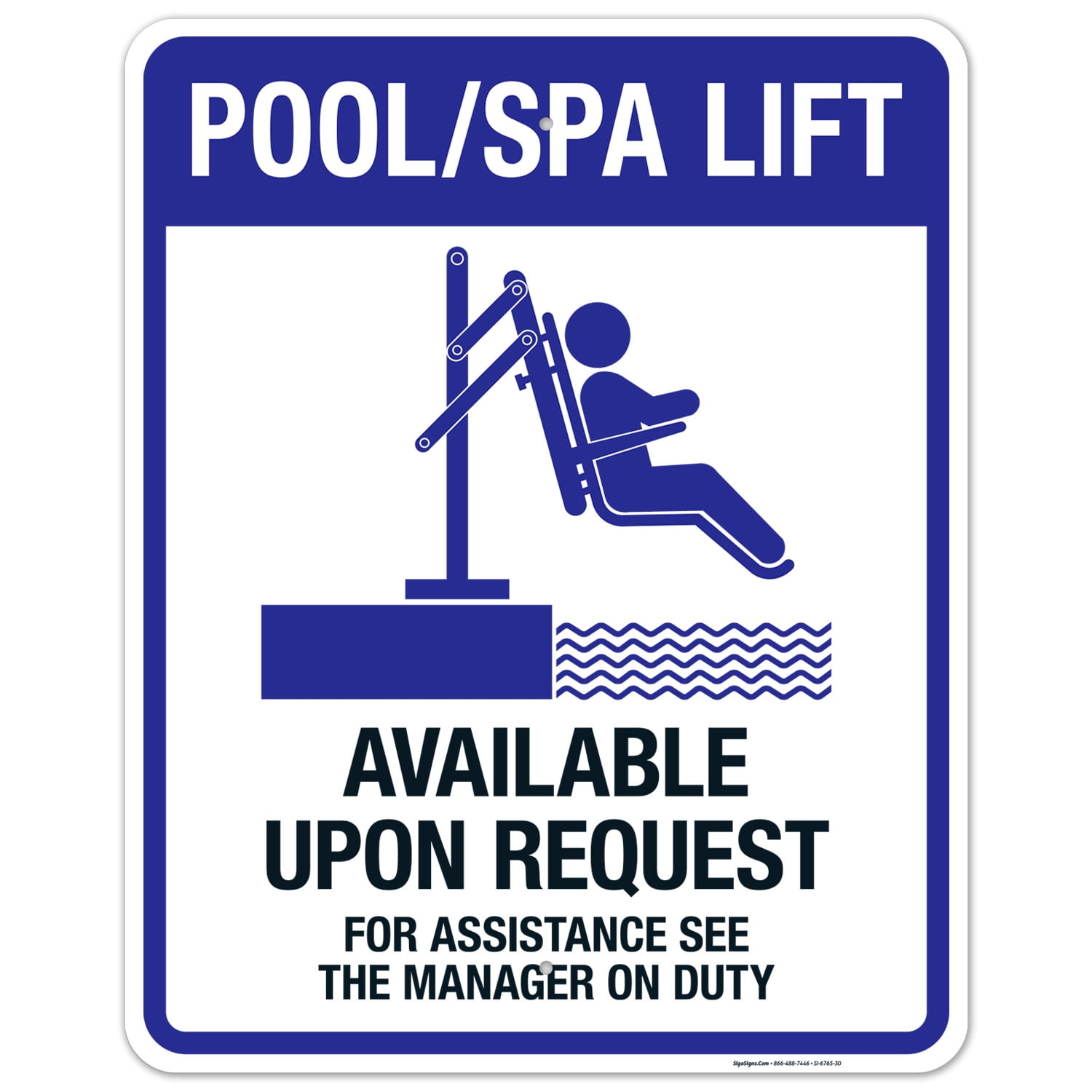 Notice Available Upon Request Sign, Pool Sign, (SI-6765) - Walmart.com