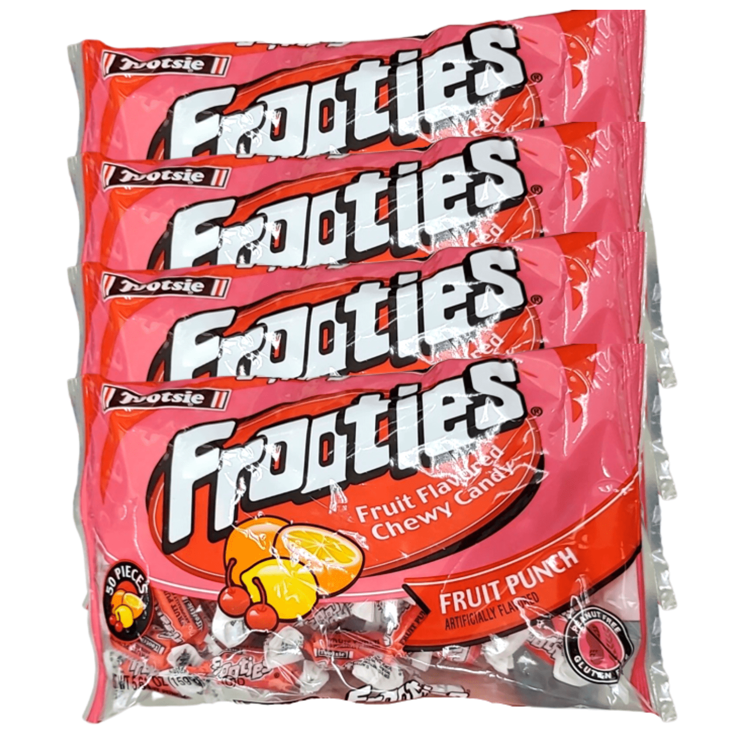 Tootsie Frooties Fruit Punch Flavored Chewy Candy Peanut Gluten Free ...