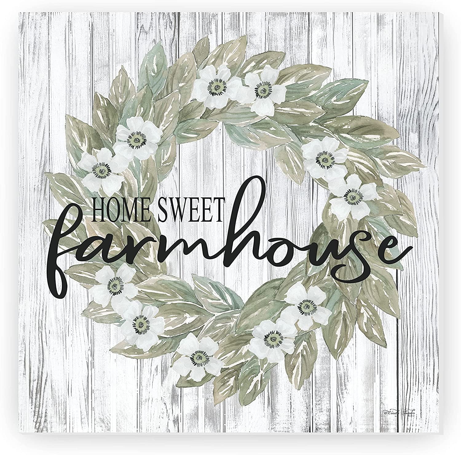 Home Sweet Farmhouse Wreath Rustic Wood Farmhouse Wall Sign 12x12 ...