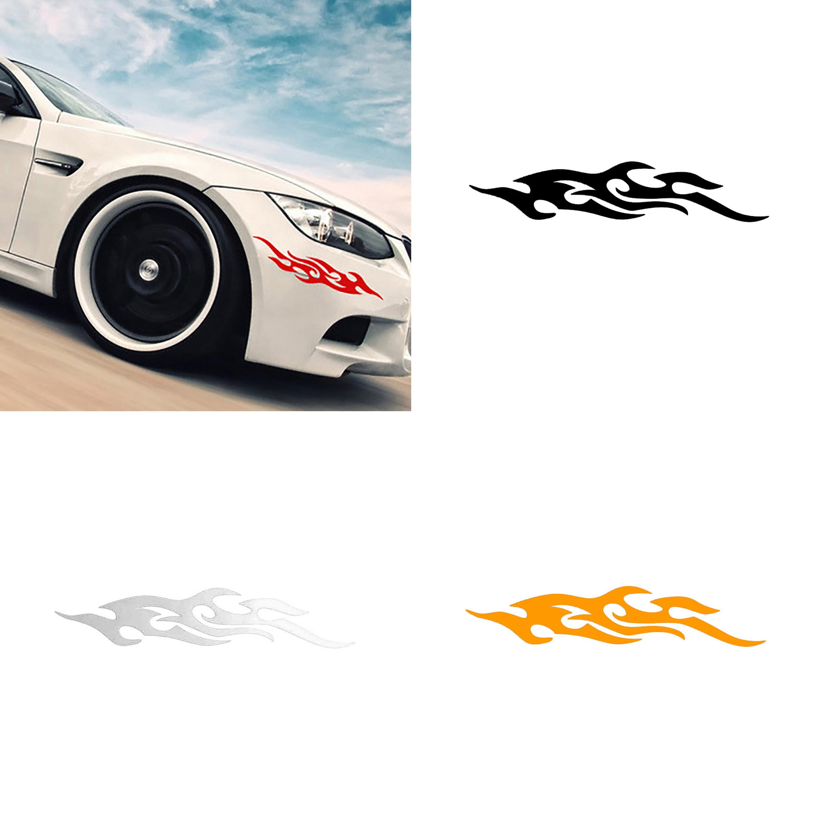 Vinyl Flame Graphics Car