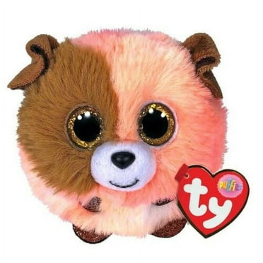 Ty Puffies (Beanie Balls) Plush - TANNER the Brown Dog (4 inch ...