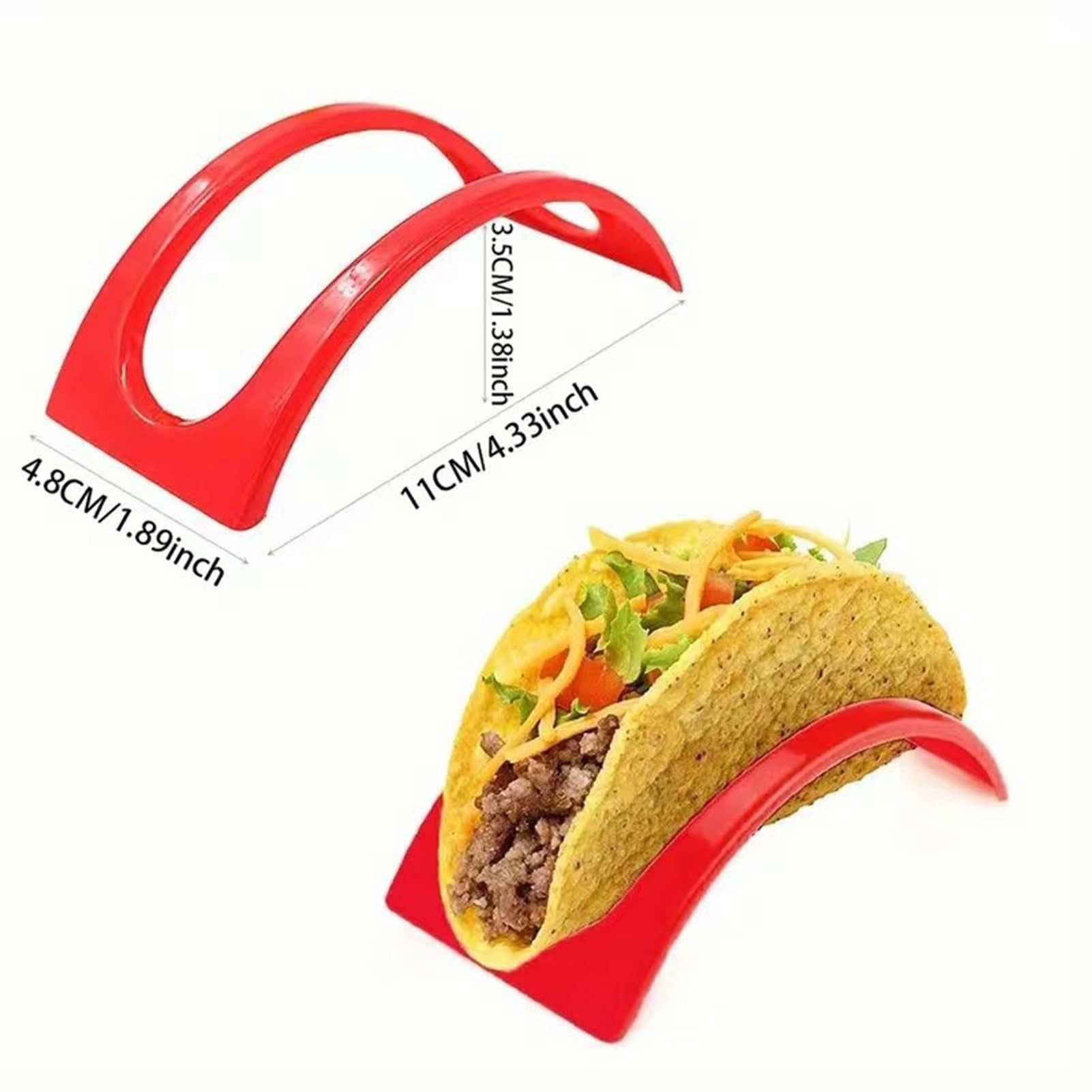 Washranp 2Pcs Taco Holder Stands,BPA Free Plastic Flat Bottom Taco Tray ...