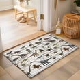 Animal Dinosaur Rectangle Rug 2'x3' Retro Wood Board Background ...