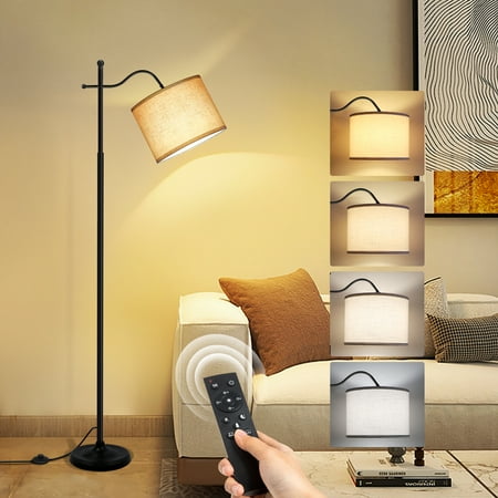 OUTON Arc Floor Lamp with Remote, 67" Retro Standing Lamp with 4 Color ...