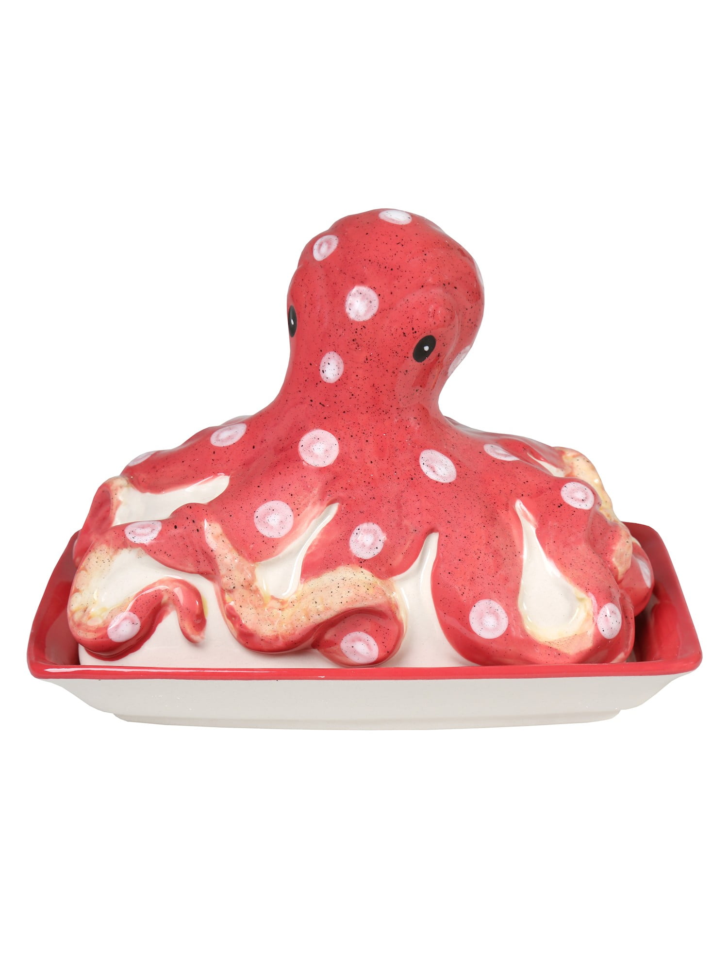 Blue Sky Clayworks Animal Shaped Covered Butter Dish - Figural Ceramic ...