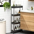 SOYO 4-Tier Slim Rolling Cart, Mobile Shelving Unit, Space-Saving ...