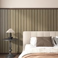 Brown Slat Wall Panel Peel and Stick Acoustic Wall Panels for Bedroom ...