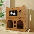 3-Layer Cat Scratching House, 21x18.9x9.5-inch Cardboard Cat House with ...