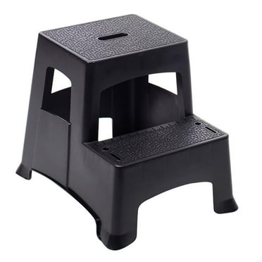 LivingSURE Extra Wide Step Stool with Handle, 20” x 15.6” x 38.4 ...